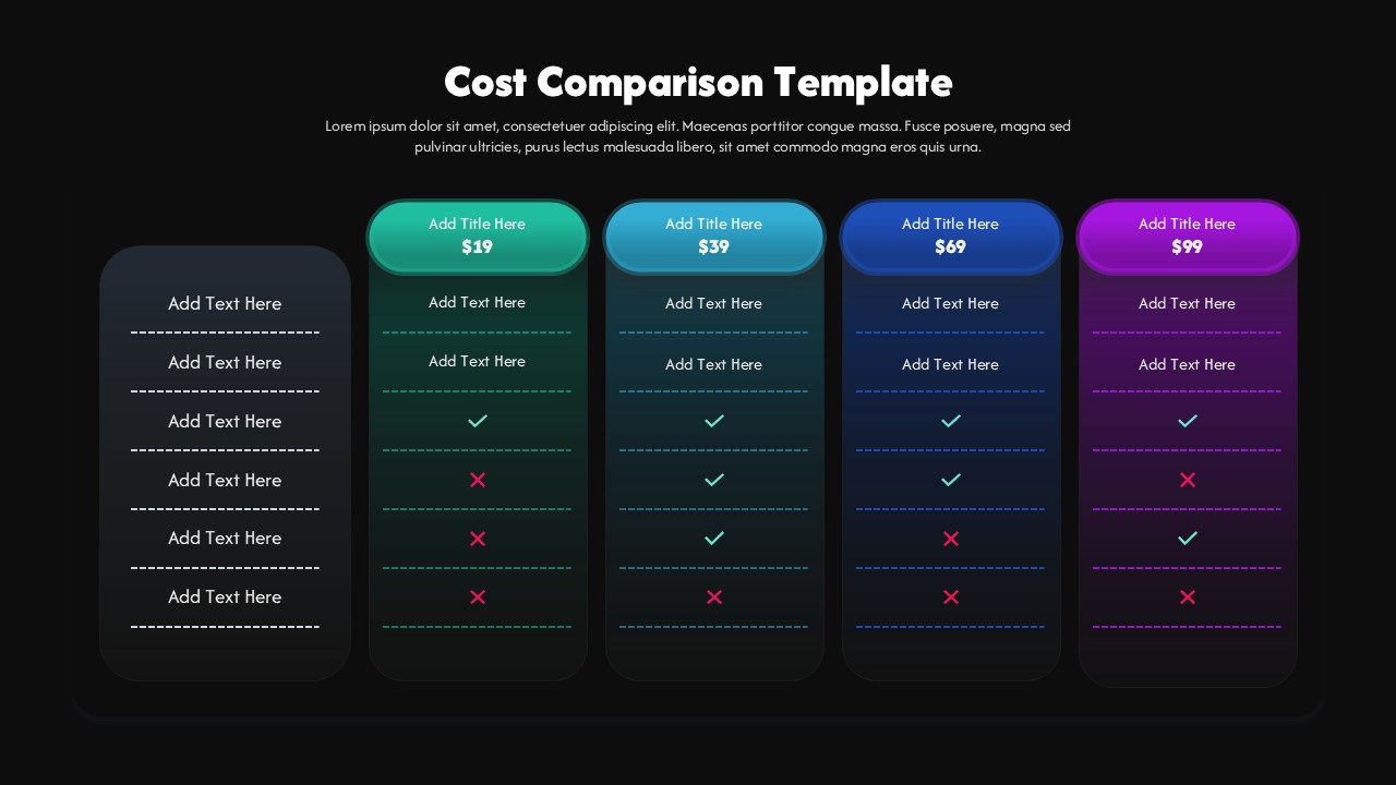 Cost Comparison Template for PowerPoint & Google Slides - SlidesDepot