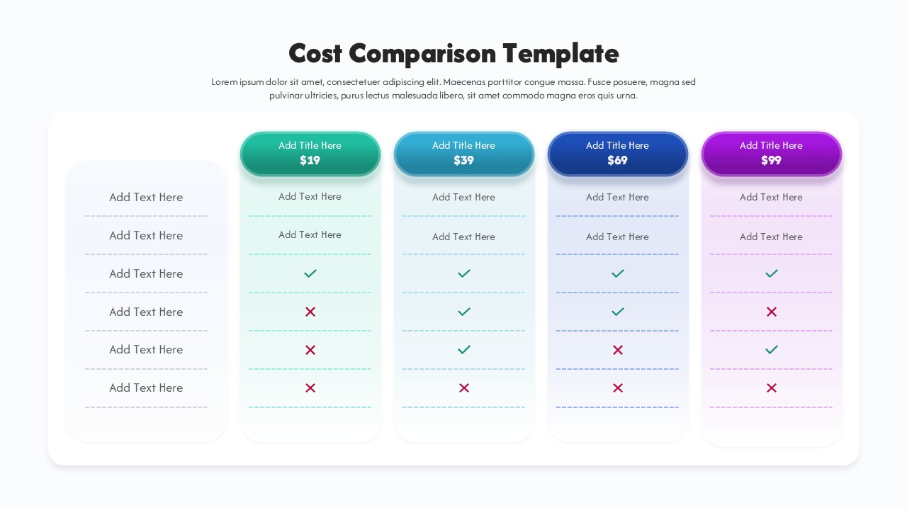 Cost Comparison Template for PowerPoint & Google Slides - SlidesDepot