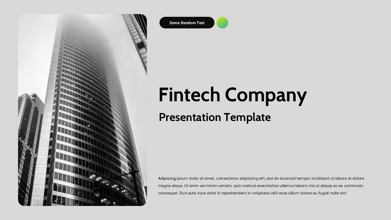 Fintech Company Presentation Template - SlidesDepot