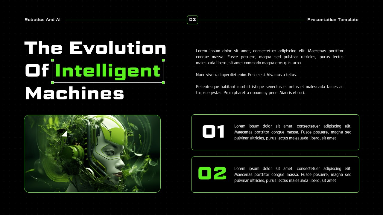 Robotics and AI Presentation Template Evolution - SlidesDepot
