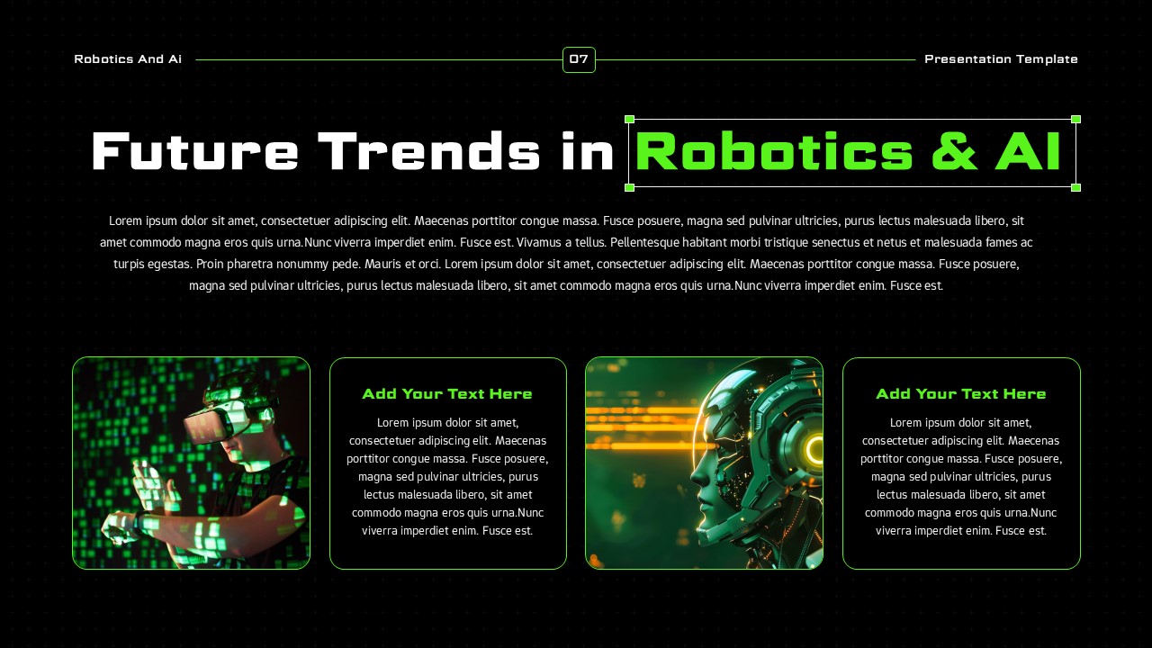 Robotics and AI Presentation Template Future Trends - SlidesDepot