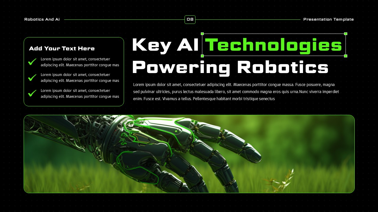 Robotics and AI Presentation Template Key Technologies - SlidesDepot