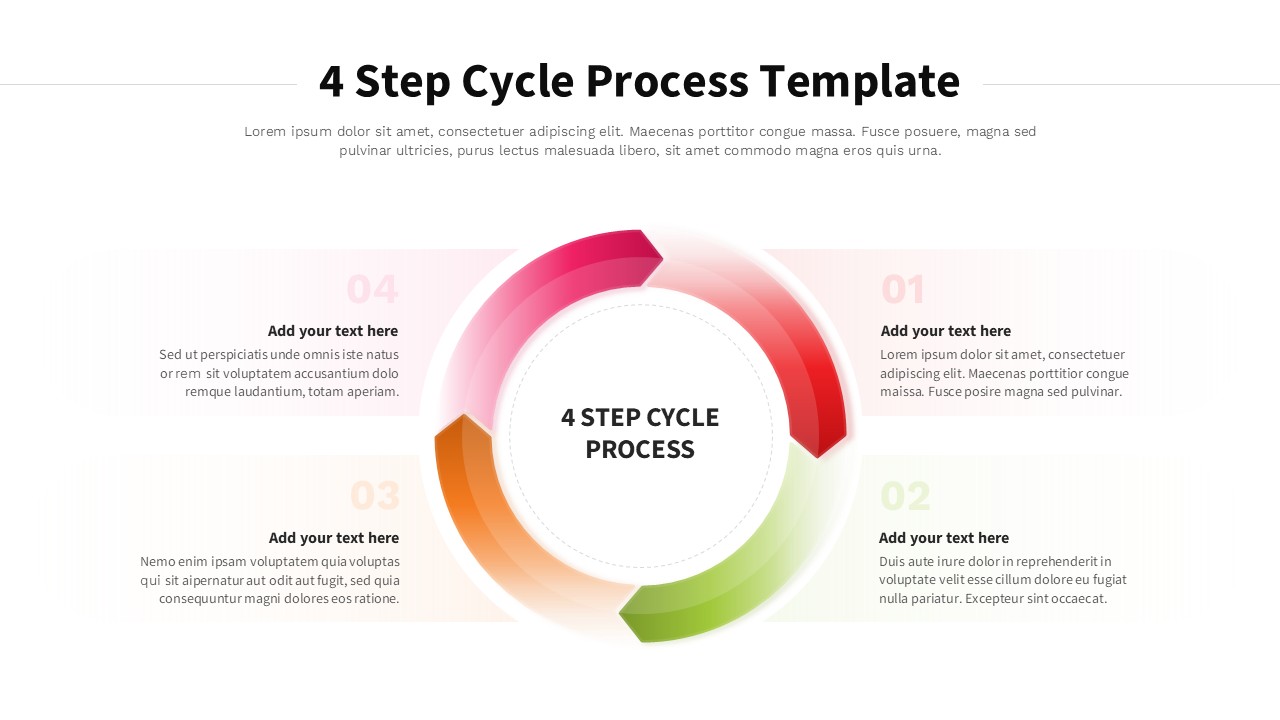 Four Step Cycle Process Template for PowerPoint & Google Slides ...