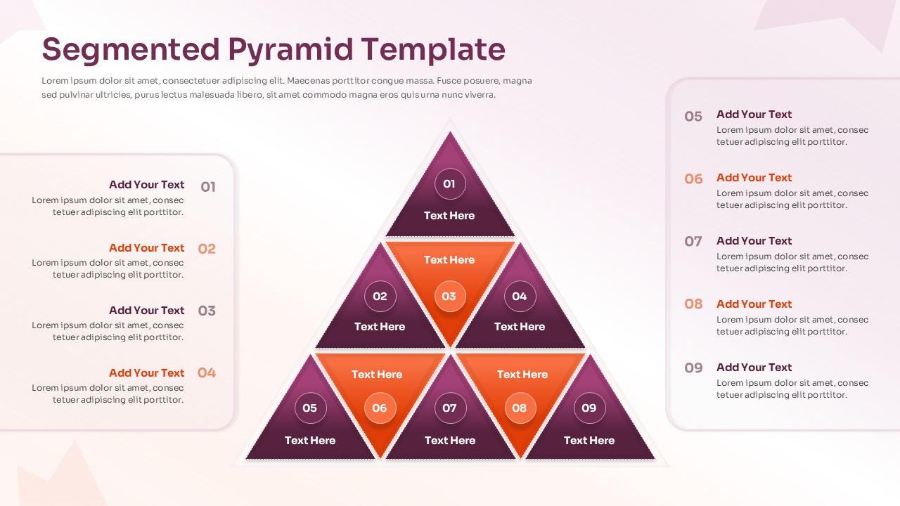 Segmented Pyramid Diagram Template for PowerPoint & Google Slides ...