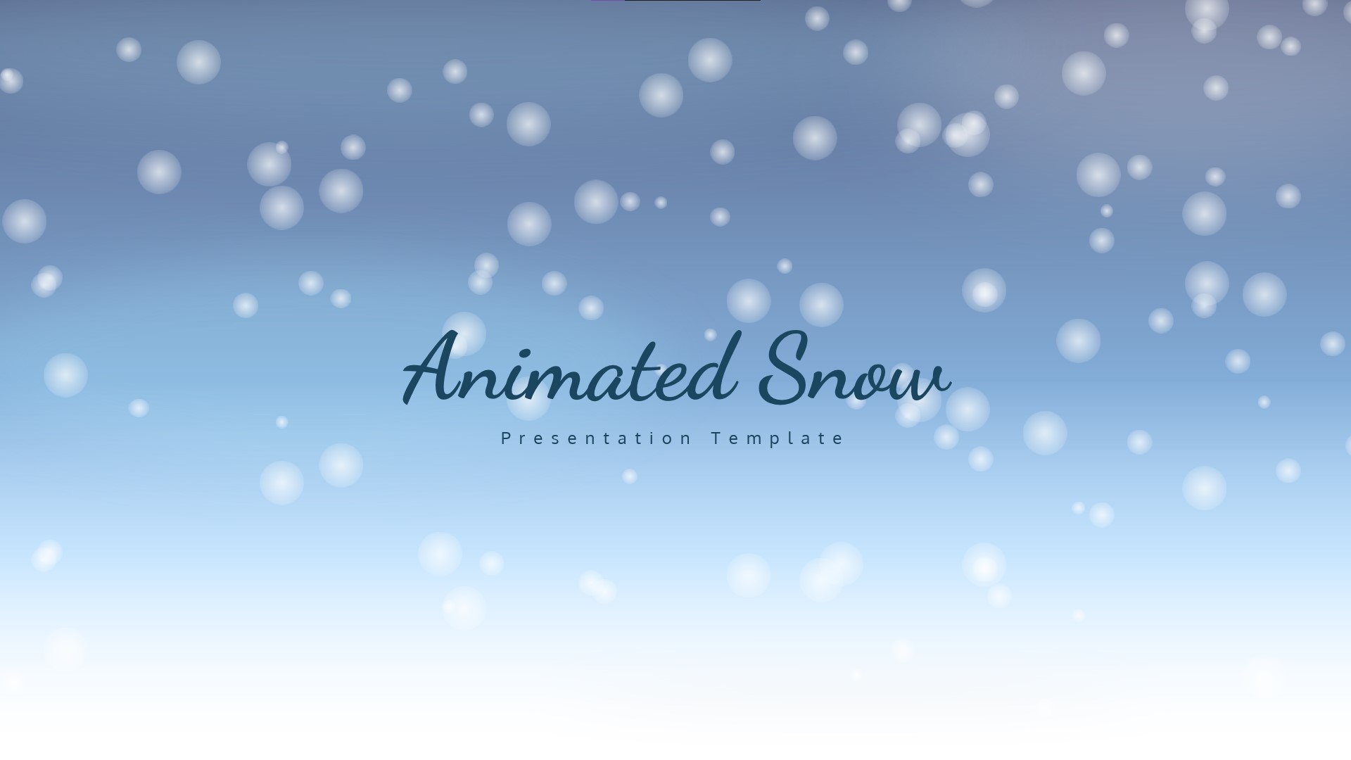 Animated Snow Background Template for PPT & Google Slides- SlidesDepot