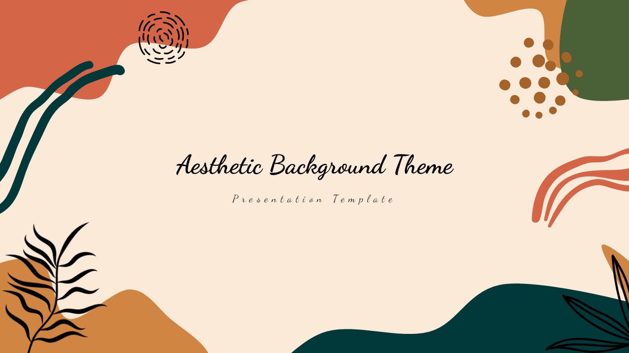 Aesthetic Background Theme Presentation Template - SlidesDepot