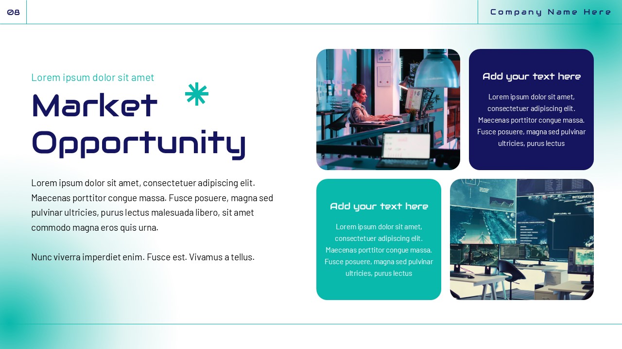 Market Opportunity Slide for Technology Company Proposal Presentation ...