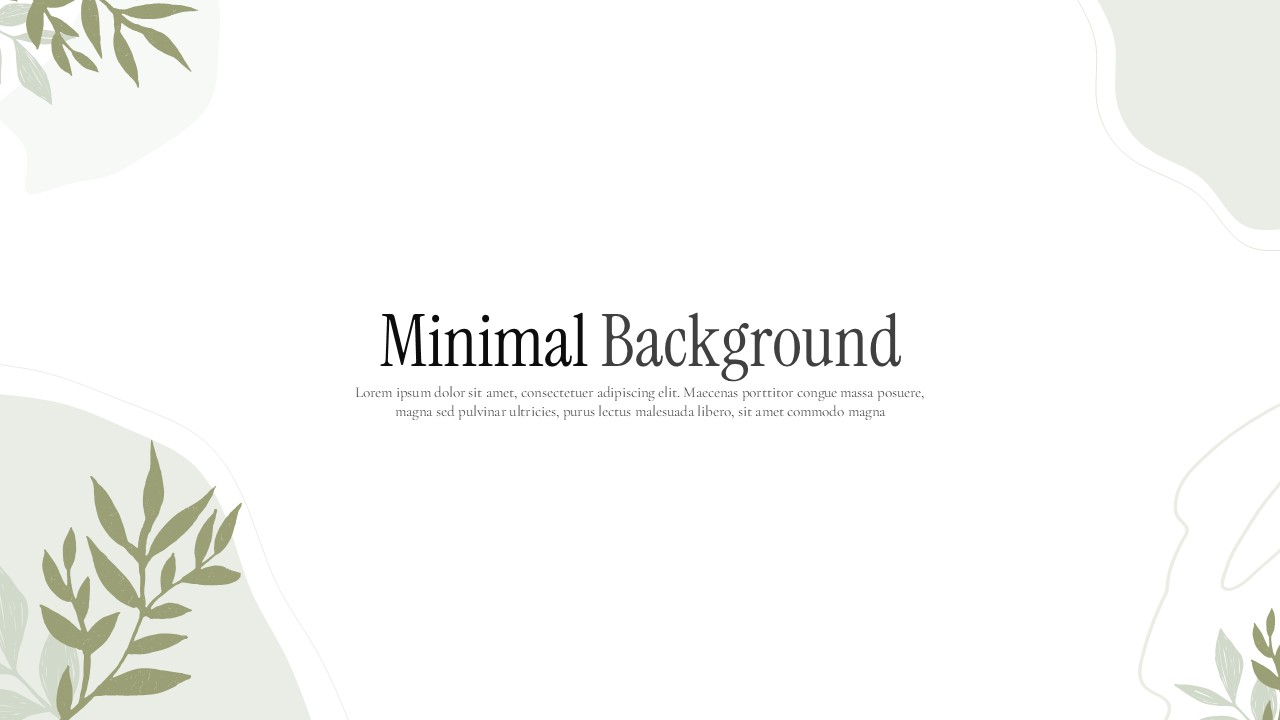 Minimal Botanical Background Template for PPT & Google Slides - SlidesDepot