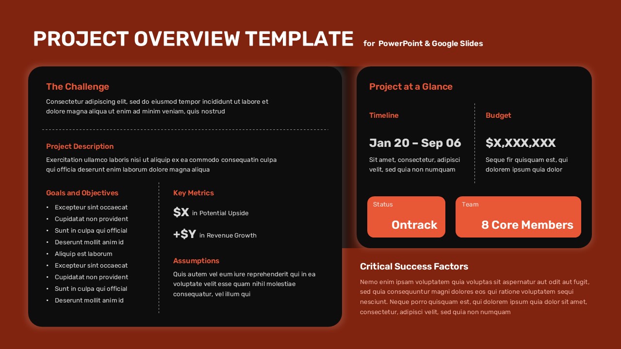 Projects Overview for PowerPoint & Google Slides | SlidesDepot