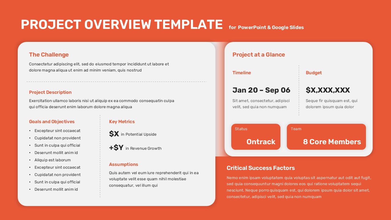 Projects Overview for PowerPoint & Google Slides | SlidesDepot